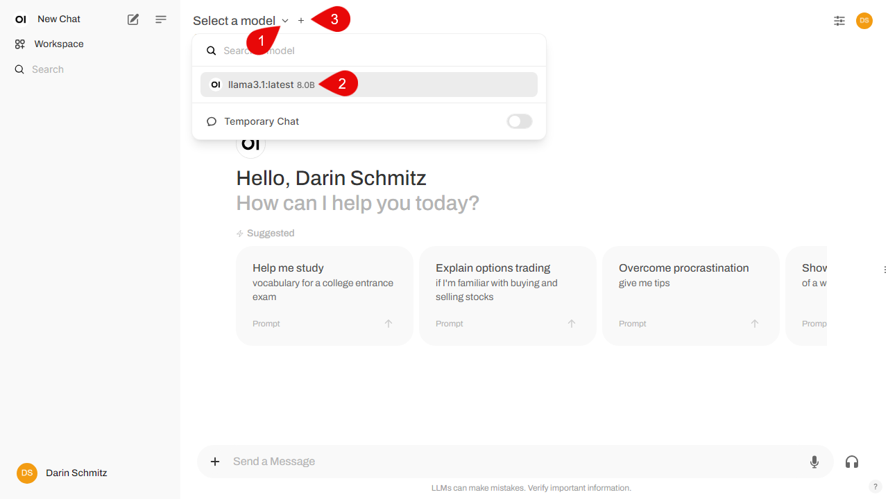 Building your AI playground (Part 2) – Ollama, Docker, and Open WebUI - Quick Inference